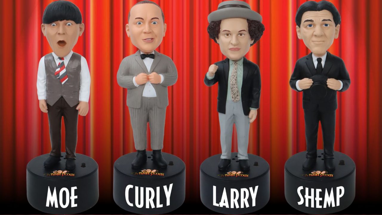 The Three Stooges Talking Bobbleheads Unveiled - Three Stooges